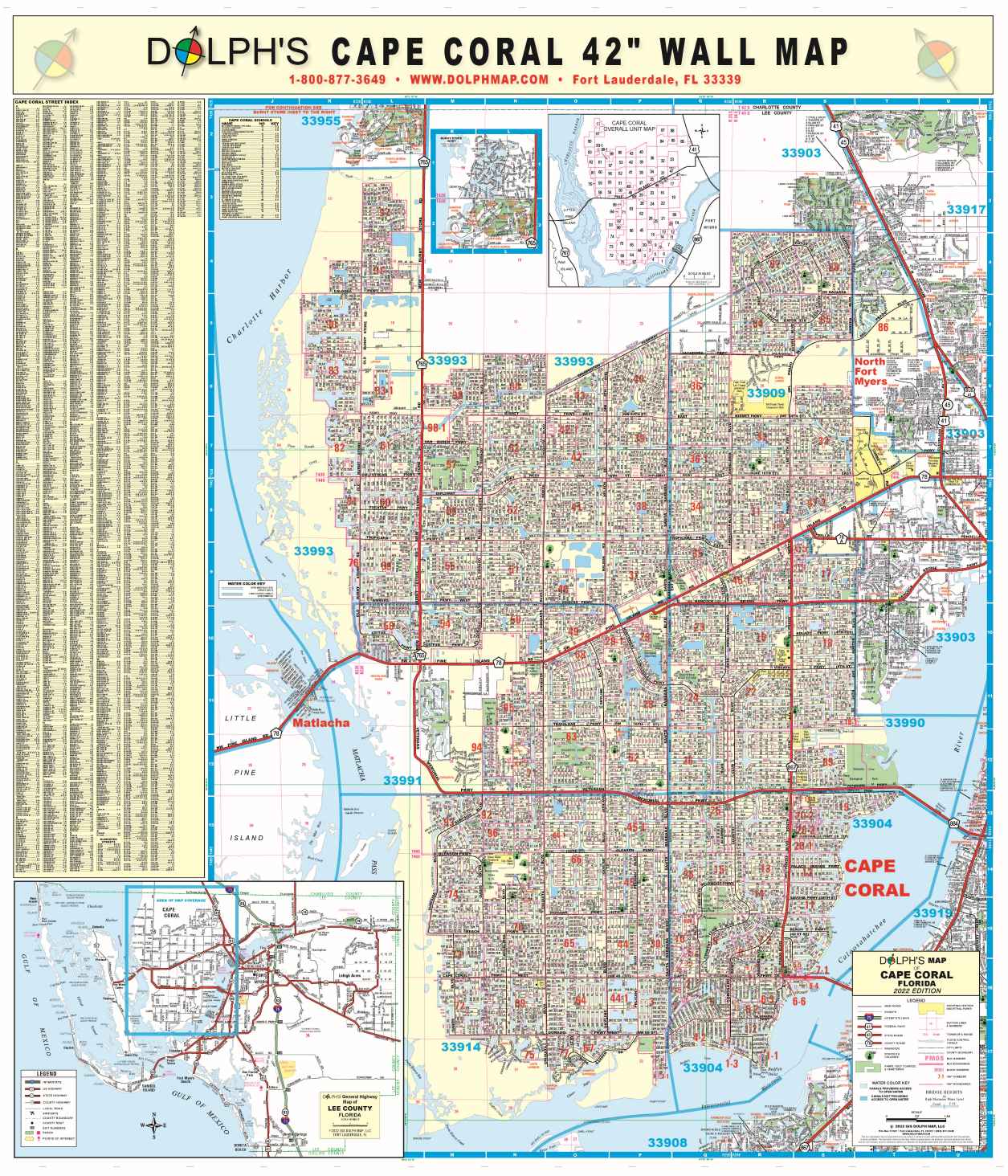 Mapa De Los Barrios De Cape Coral, Florida