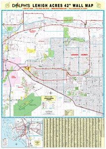 Lehigh Acres 42" Wall Map - 2025 | Dolph Map Company