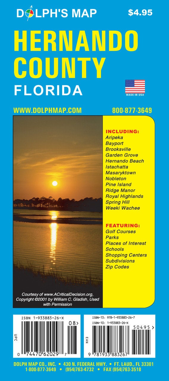 Hernando County Fold Map | Dolph Map Company