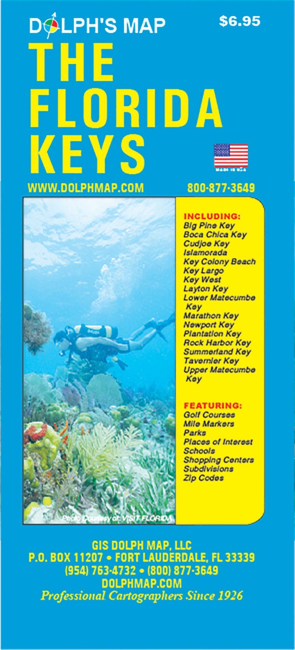 Florida Keys - Monroe County Fold Map | Dolph Map Company