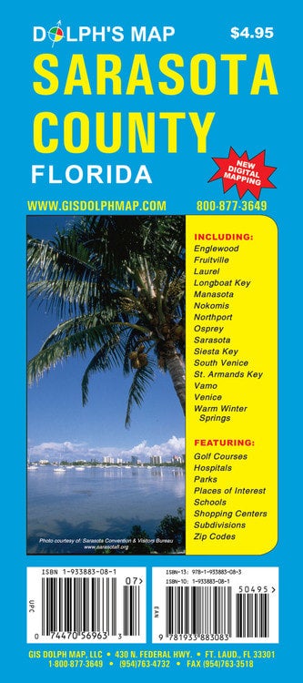 Sarasota County Fold Map | Dolph Map Company